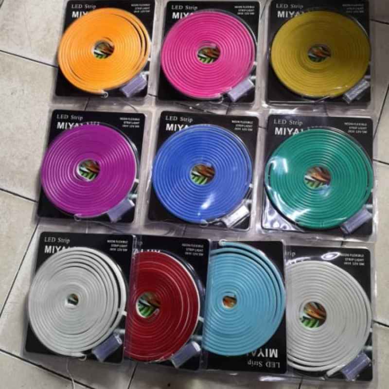 Promo Lampu Neon Flex Led Flexible Strip 5 Meter Dc 12v Ip65 Waterproof ...
