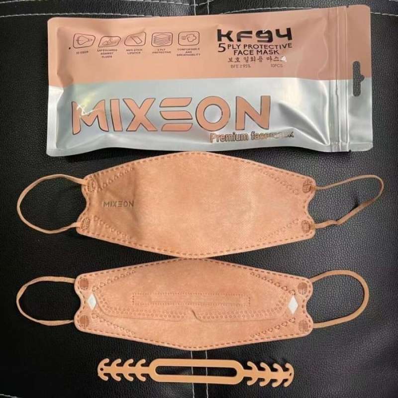 Jual King [ Mixson ] Masker Premium Kf94 4 Ply Isi 10cs Tali Sewarna - - 10 Shrimp Pink Di ...