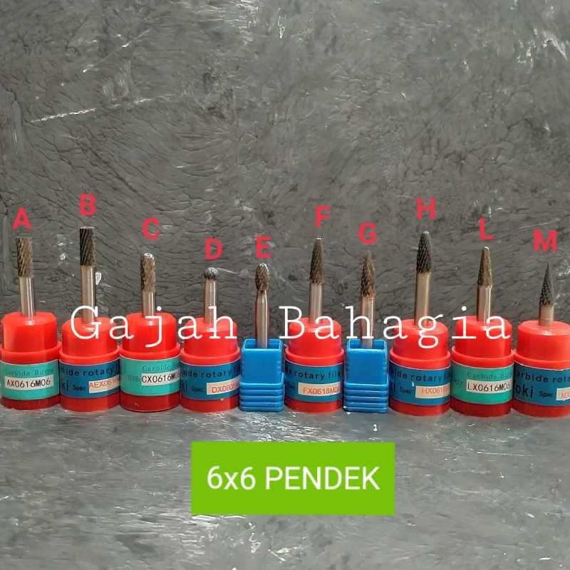 Jual Mata Cuner 6mm X 6mm Pendek Mata Tuner Mata Bor Cun Rotary Grinder ...