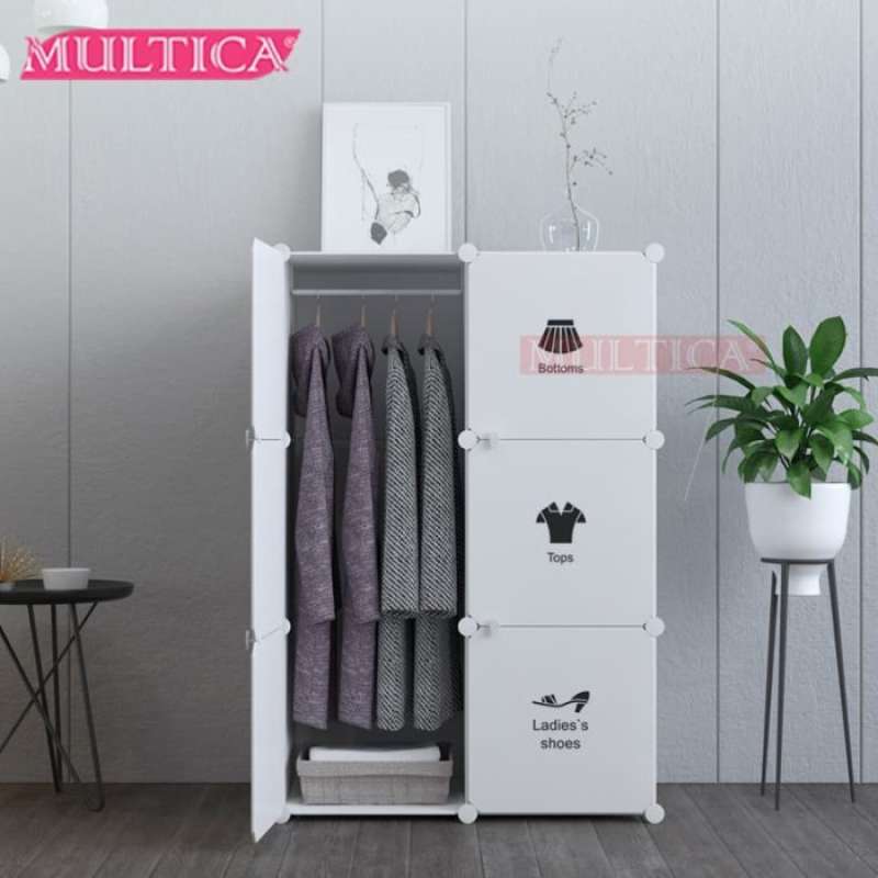Jual Lemari Pakaian Baju Multica Original Rak Baju Plastik Dewasa 2-6 ...