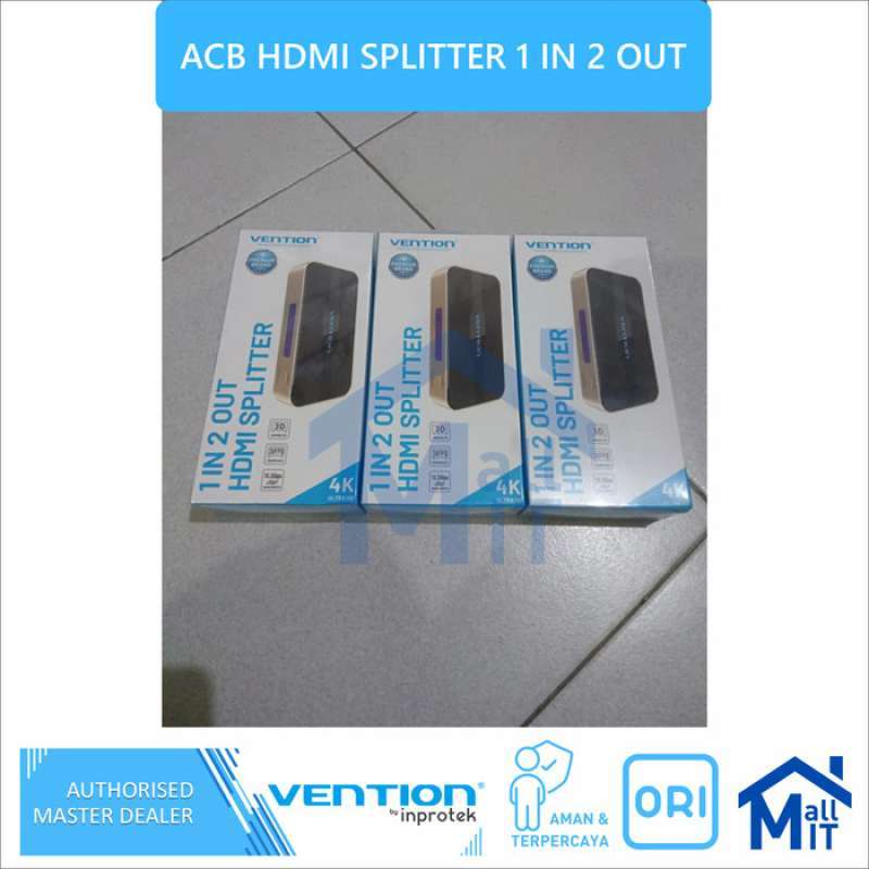 Promo Vention HDMI Splitter 1 Input 2 Output 3D 4K @30HZ HDMI Proyektor ...