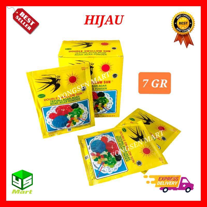 Jual Agar agar double swallow sun matahari 7gr powder cap dua walet di ...