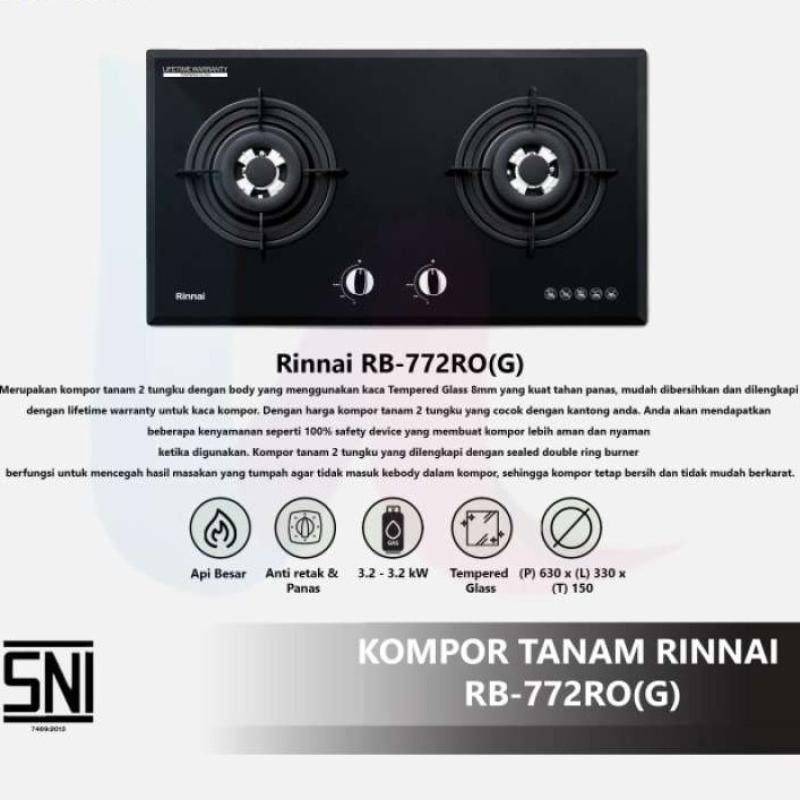 Promo Built-In Gas Hob Rinnai Kompor Gas Tanam 2 Tungku Rinnai Rb-772 Ro (G) Diskon 17% di ...