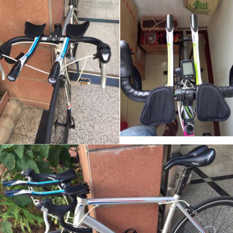 Jual Handlebar Aero Bars Triathlon Bike Arm Rest Relaxation Handle Bar ...