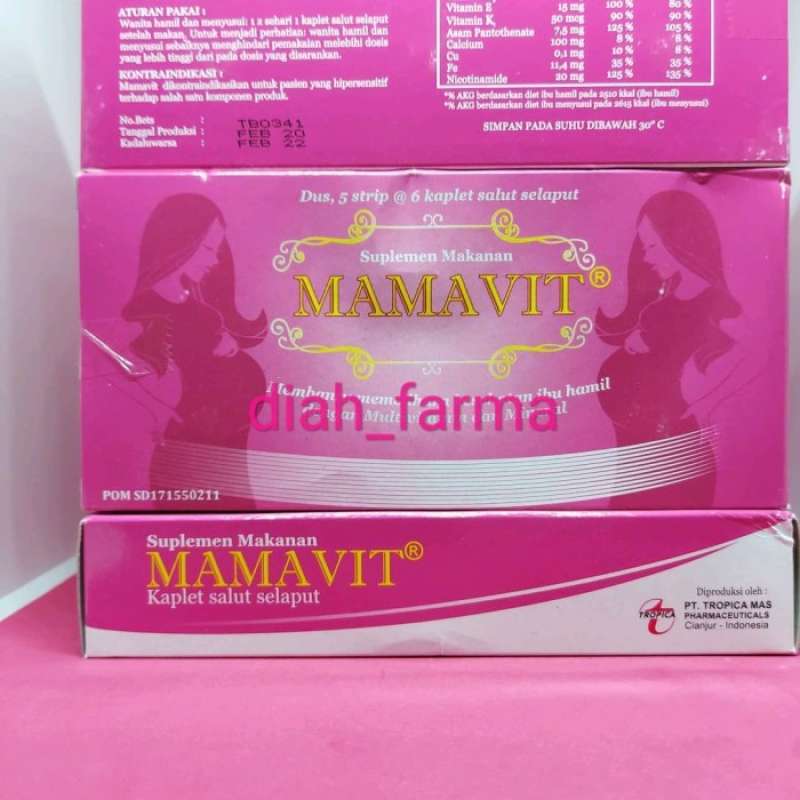 Promo MAMAVIT tablet bok isi 30 tablet Diskon 29% di Seller Nusa Berkah ...