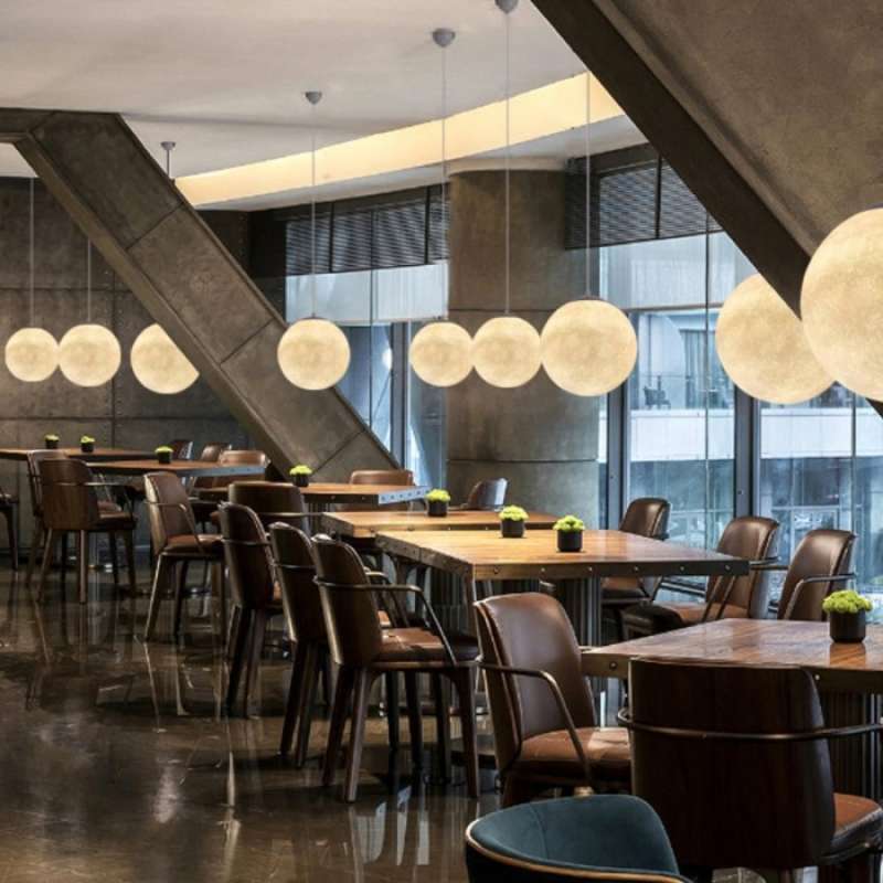 Jual Lampu Gantung Bulat Led Bentuk Bulan / Lampu Liontin /Lampu cafe ...