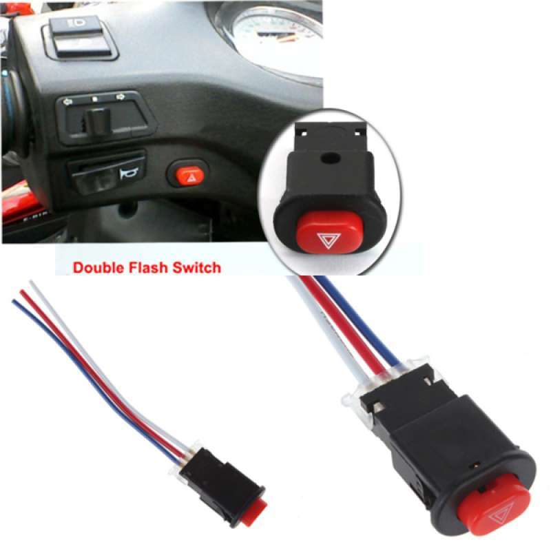 Promo Hazard Light Double Flash Emergency Lamp Button Switch 3 Wires ...
