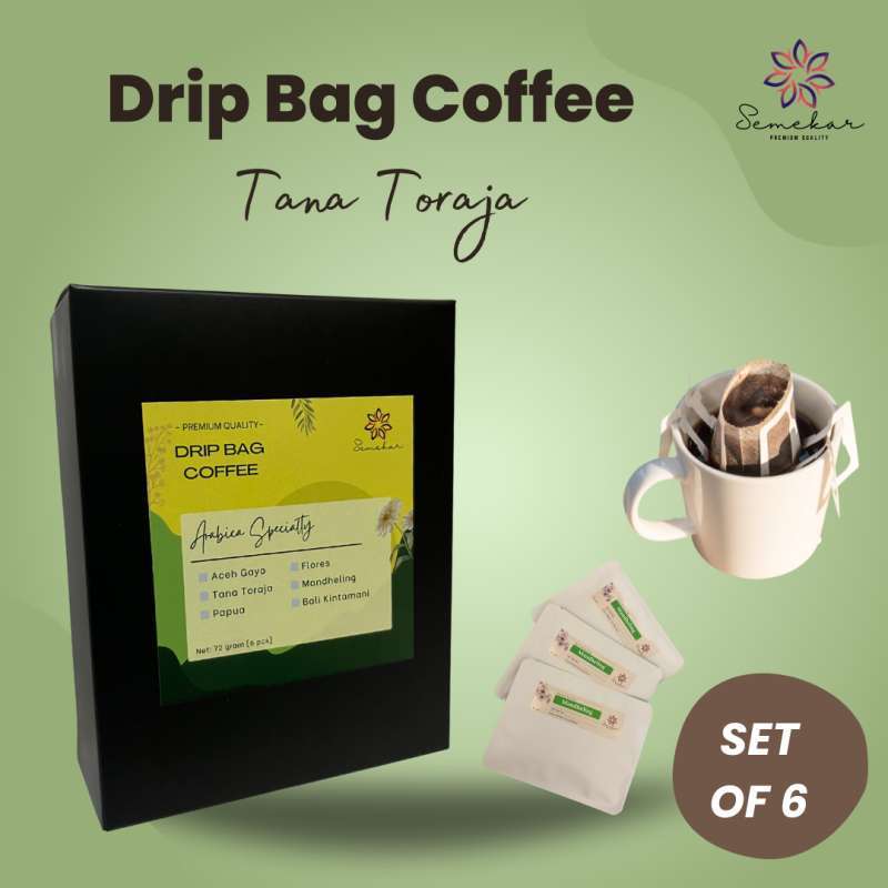 Promo Coffee Drip Bag Tana Toraja Box set Arabica Specialty Kopi filter ...