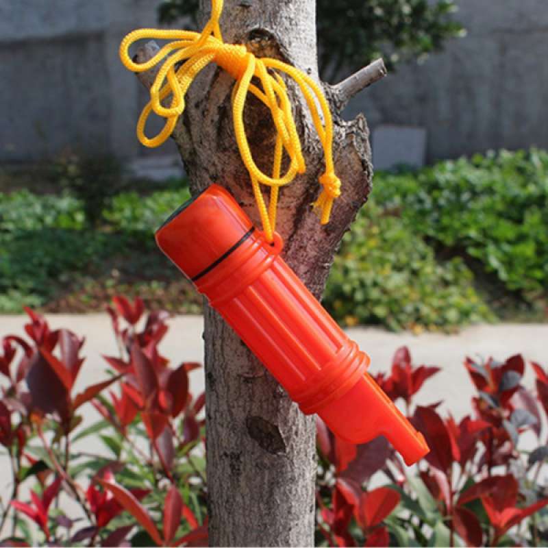 Jual Multiuse Survival Tool Emergency Whistle Fire Starter Compass ...