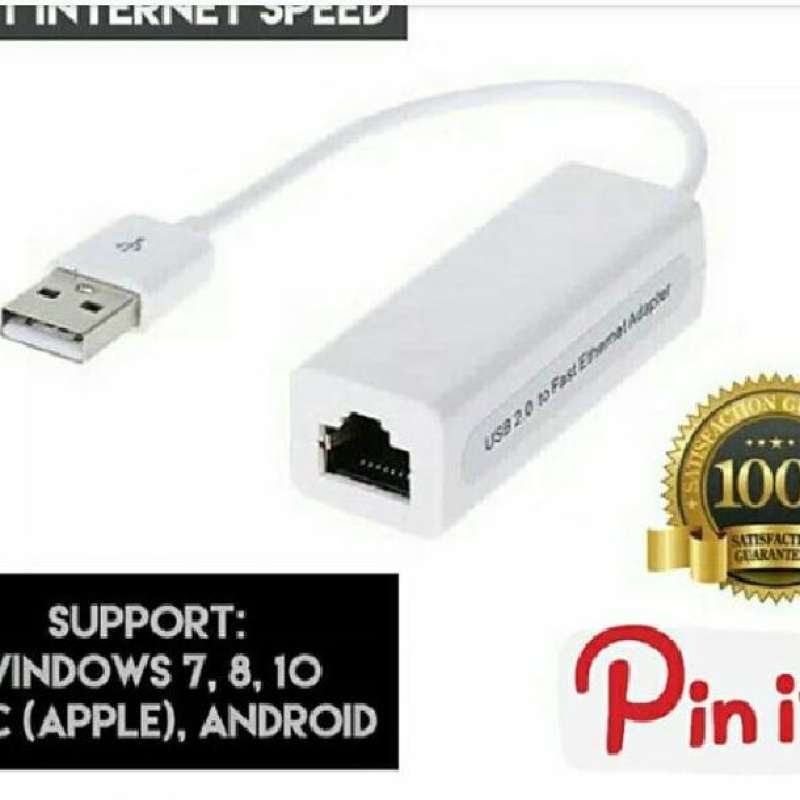 Jual Converter Usb To Lan (dilengkapi Dengan Cd Driver) Di Seller ...