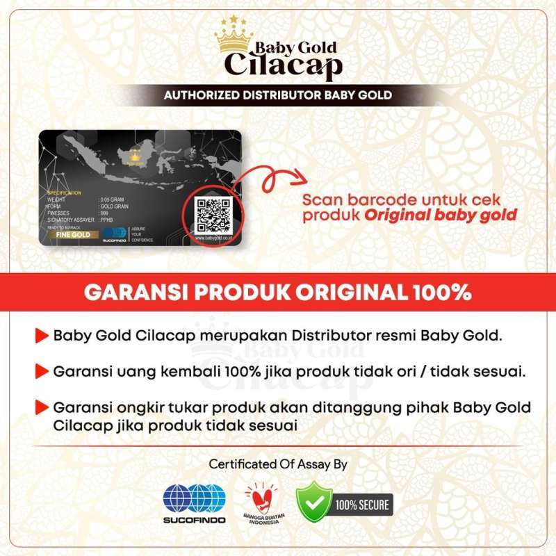 Jual Baby Gold Emas Mini 0,05 Gram Logam Mulia Murni Batangan Asli 24 ...
