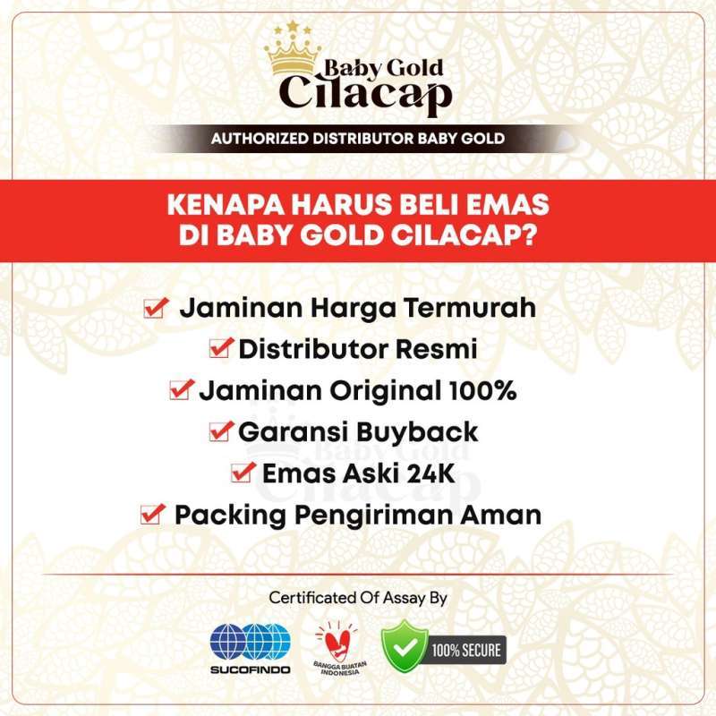 Jual Baby Gold Emas Mini 0,05 Gram Logam Mulia Murni Batangan Asli 24 ...
