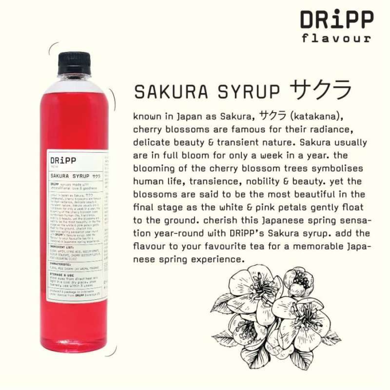 Jual DRiPP Syrup dripp Sakura 760ml dripp Sirup sakura syrup dripp ...