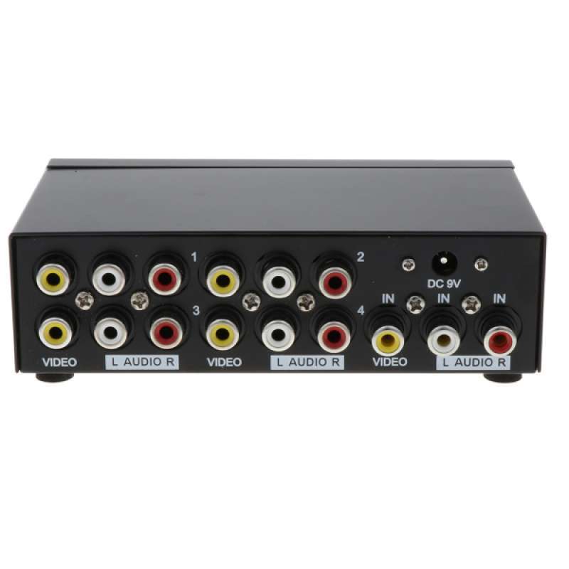 Jual AV 1 Input/4 Output 4-Way RCA Audio Video Selector Switcher Switch ...