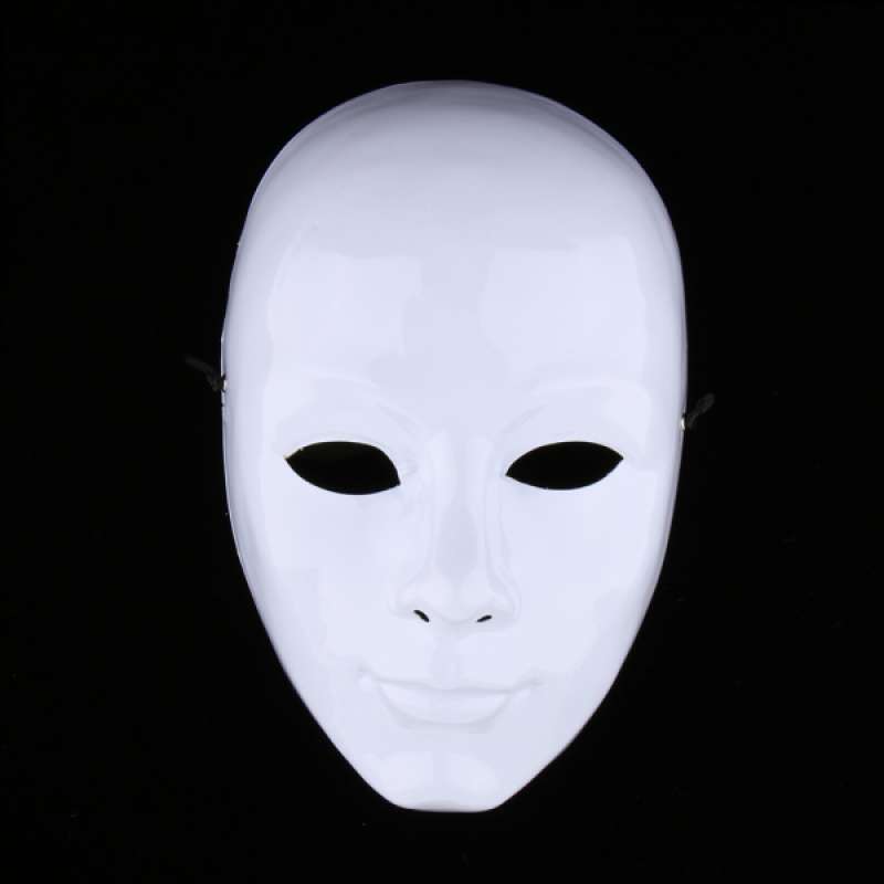Promo 5 Unpainted Mask DIY White Blank Full Face Mask Masquerade Fancy ...