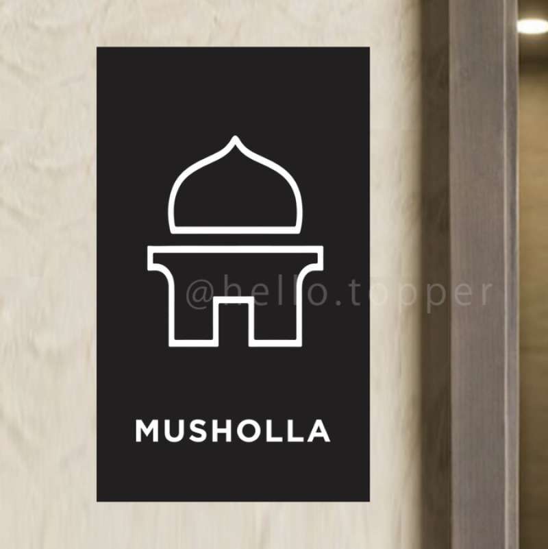 Promo Sign Musholla Acrylic Modern 15X25 | Sign Board Acrylic Diskon 23 ...