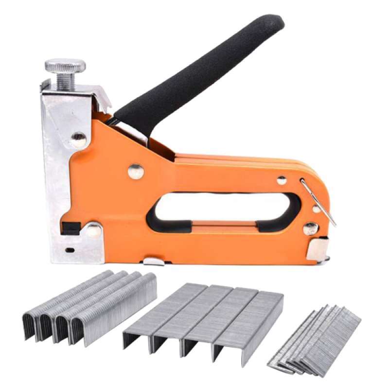 Promo Heavy Duty 3 in 1 Hand Staple Gun Tacker Chromed with 600 Staples ...