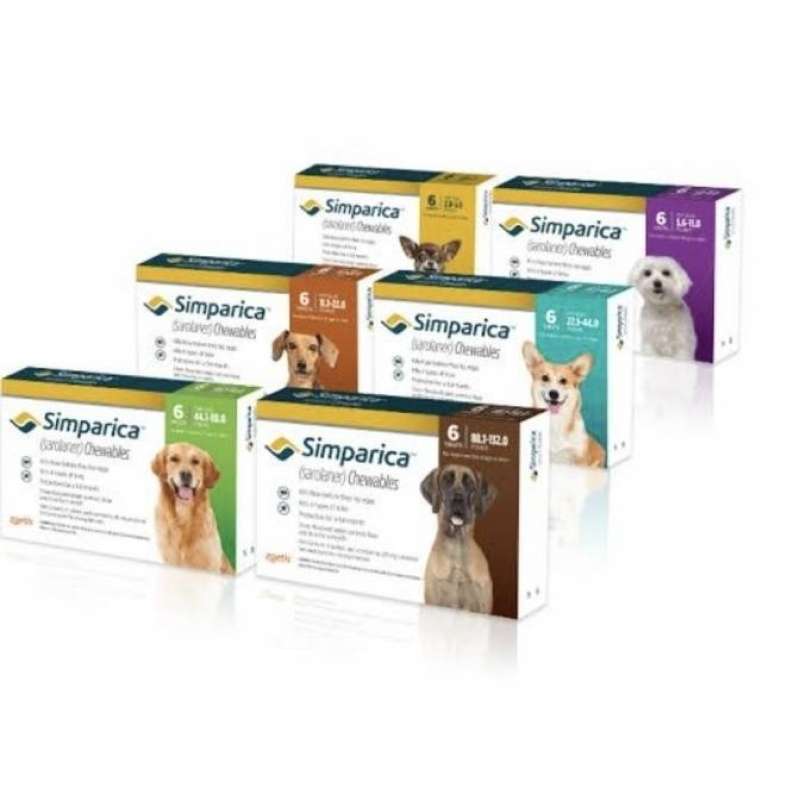 Jual Simparica Dog Obat Kutu Anjing Kunyah Scabies Demodex Caplak Asli ...