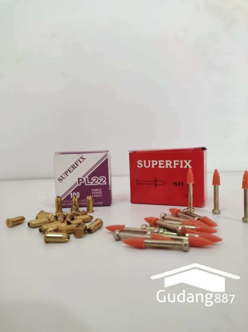 Promo Paku Mesiu Superfix / Paku Ramset / Paku Tembak 100 Pcs Diskon 23% di Seller SENTRA ...