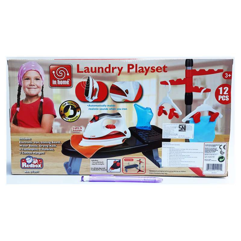 Promo Red Box Toy In Home Electronic Laundry Playset 21201 Redbox Iron ...