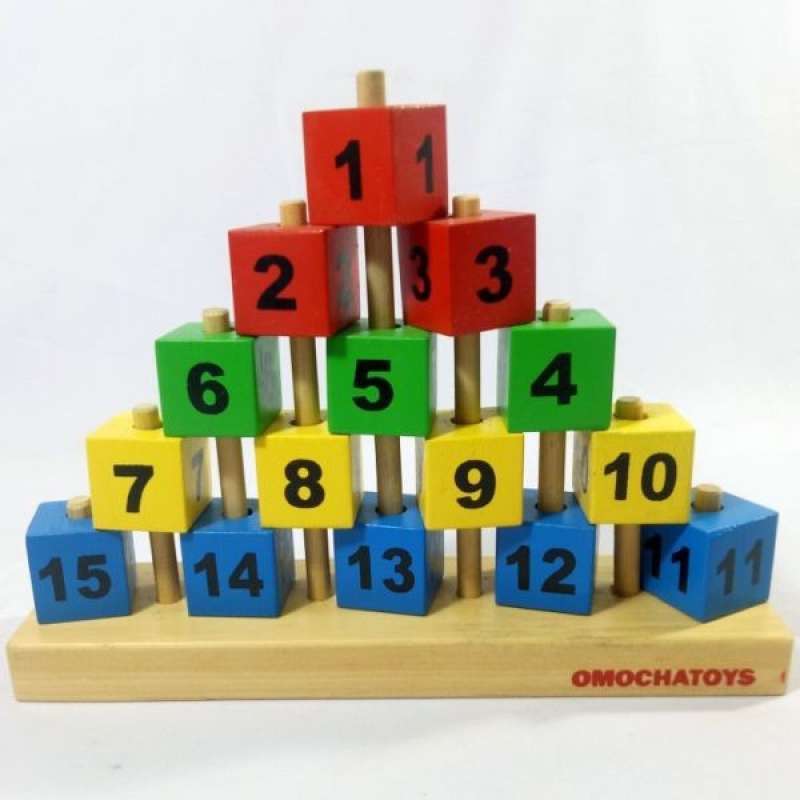 Jual Piramida Kubus Angka - Mainan Edukasi Kayu Tower Number Di Seller ...