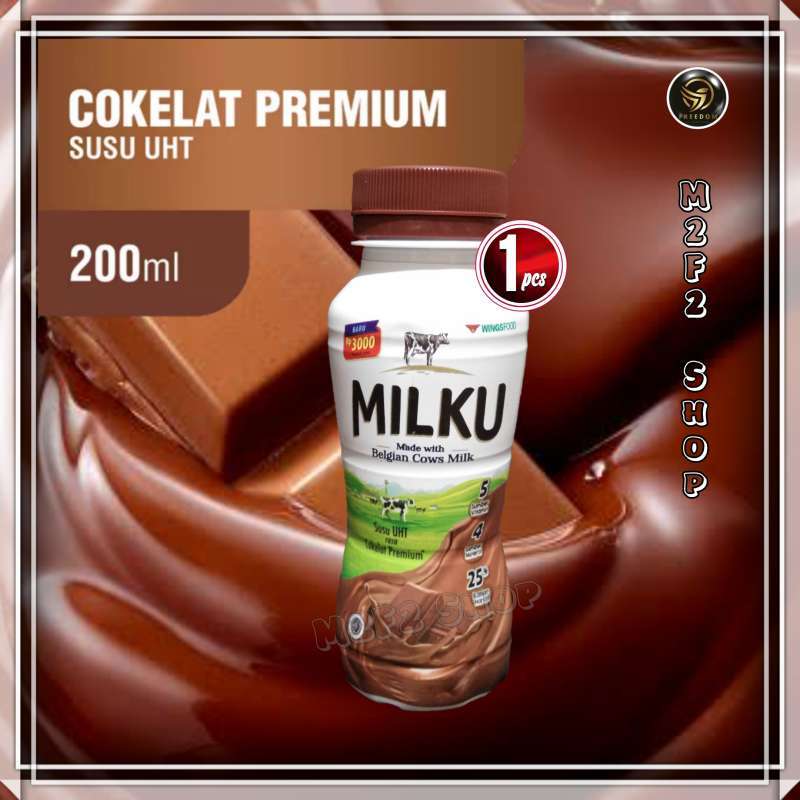 Jual Susu Milku Cokelat Premium UHT Botol Plastik Pet - 200 ml (Kemasan ...