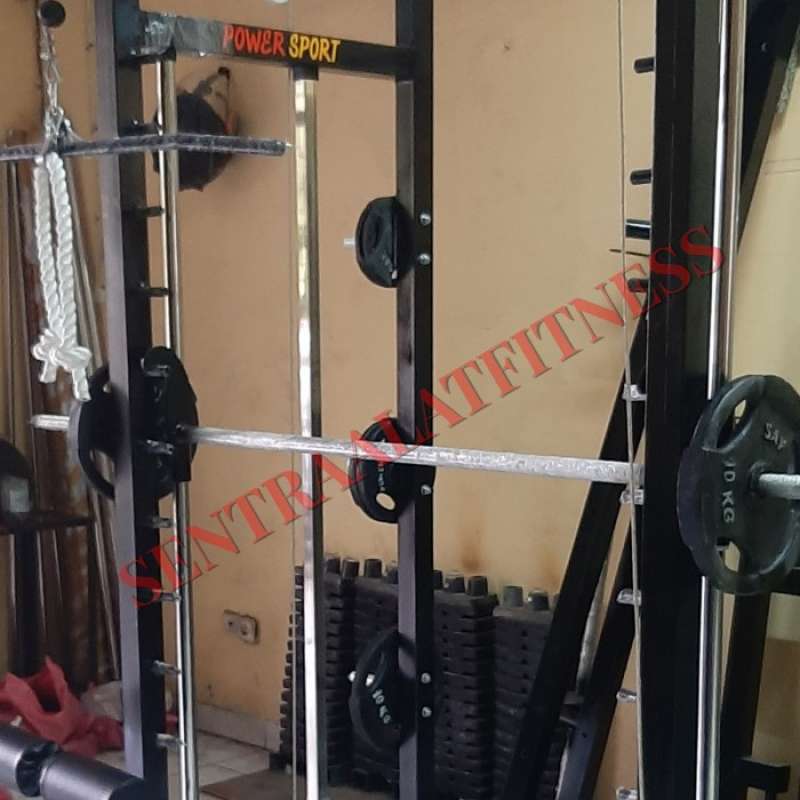 Jual Smith Machine Reps Var Lat Pull Down + Rowing + Bench + Beban 50 ...