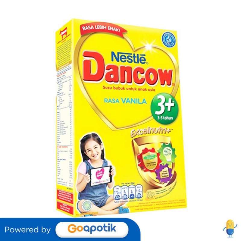 Jual Dancow 3+ Excelnutri+ Usia 3-5 Tahun Rasa Vanila 400 Gram Box Di ...