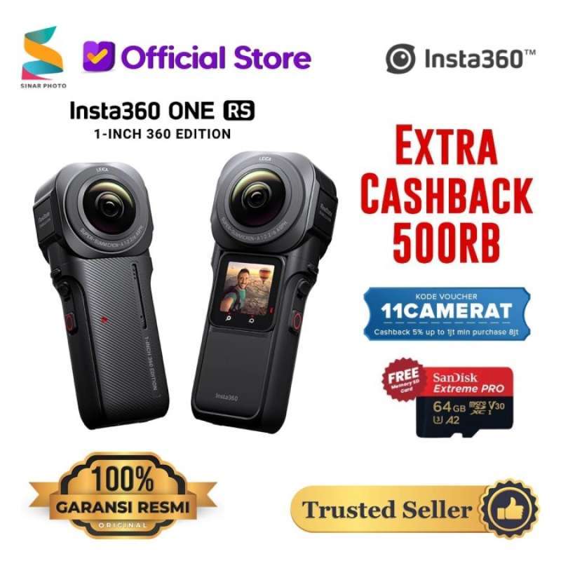 Promo Insta360 ONE RS 1 Inch 360 Edition Camera Insta 360 Resmi ...