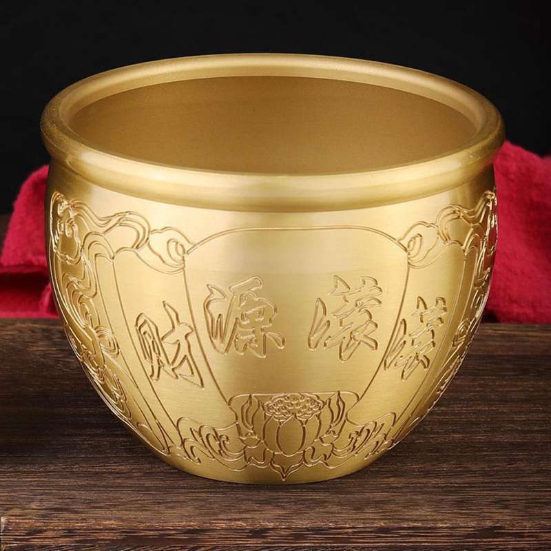 Jual Brass Feng Shui Bowl Treasure Bowl Luck Collectible Table ...
