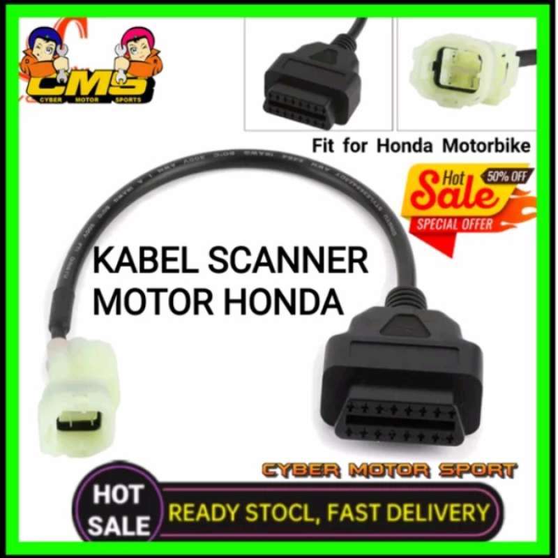 Jual Kabel Scanner Motor Honda 4Pinin Ke Obd2 . Dlc Konektor Kabel ...