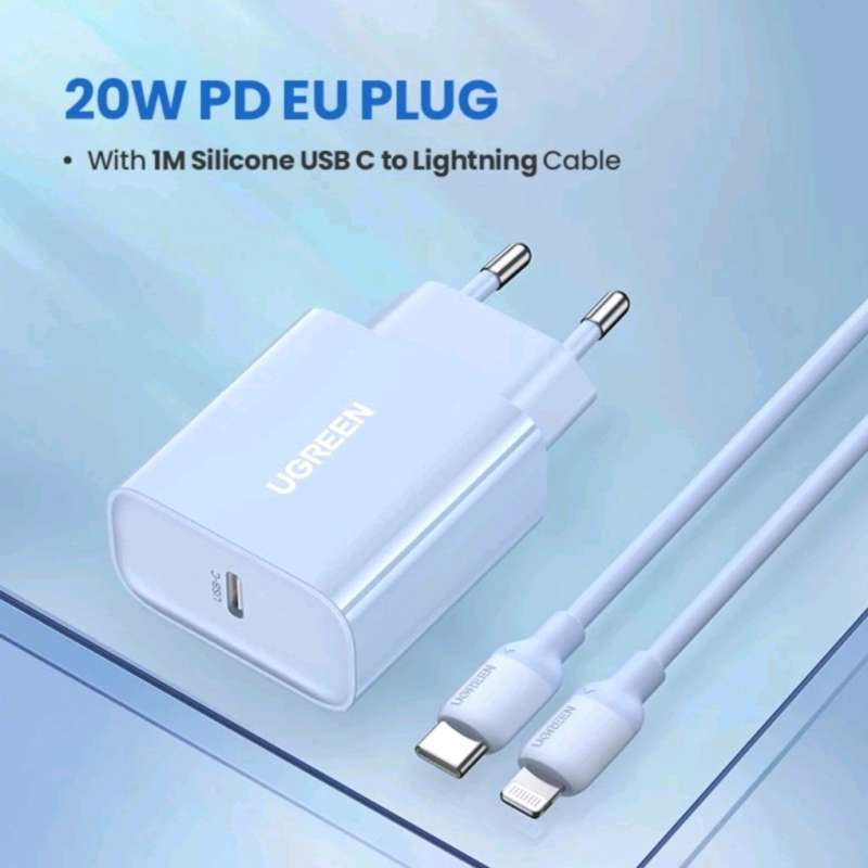 Promo Ugreen iPhone 20W Fast Charger USB Type C PD 3.0 Fast Charging QC 4.0 3.0 Cable - Charger ...