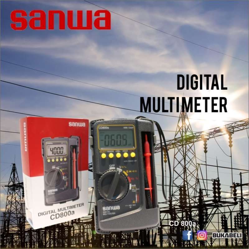 Promo BUKABELI - ORIGINAL DIGITAL MULTIMETER SANWA CD800A Diskon 33% di Seller Umar Store Tick ...