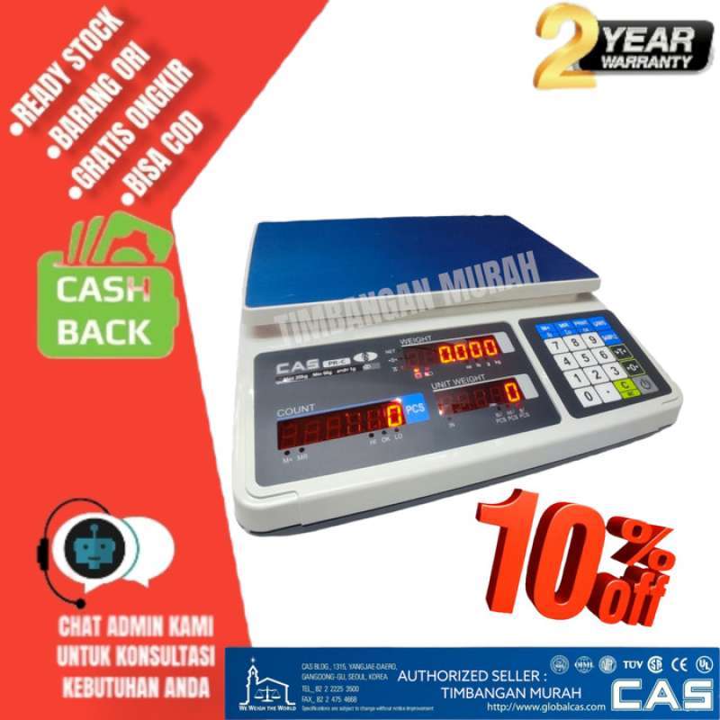 Promo Counting Scale Cas Pr-C 30Kg, Timbangan Itung Baut, Kancing, Pcs Diskon 23% di Seller ...