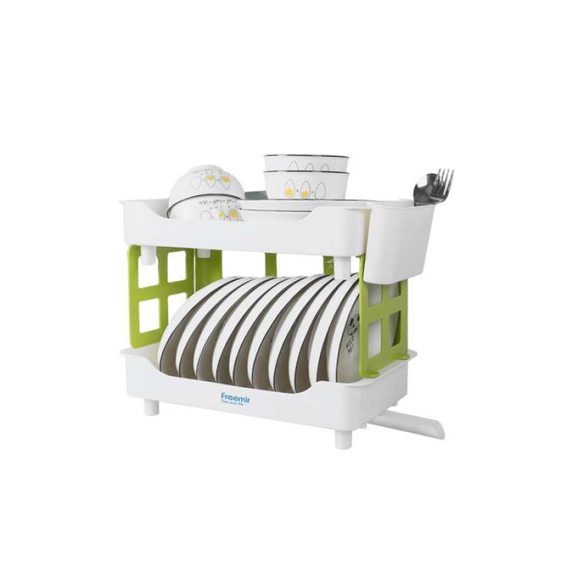 Jual freemir Rak Piring Plastik Premium Pengering Cuci Piring Serbaguna ...