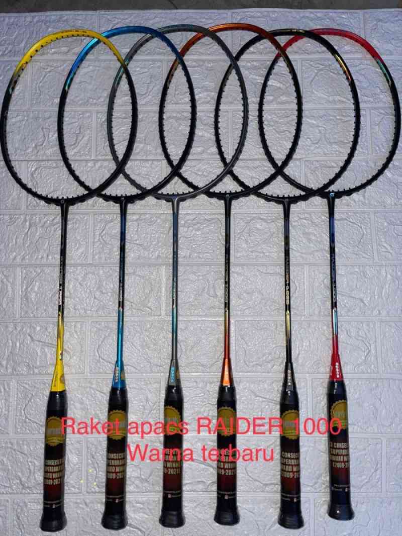 Promo Raket Badminton New Apacs Raider 1000+Grip Kuat 33 Lbs Original ...