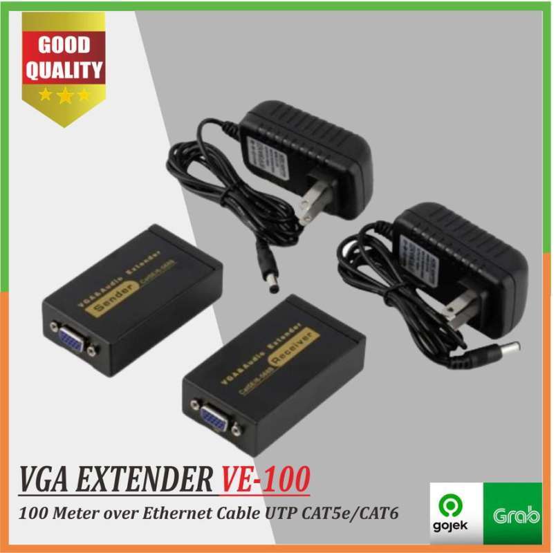 Jual VGA EXTENDER 100 METER VE-100 AUDIO OVER SINGLE UTP CABLE CAT5E CAT6 di Seller Philo ...