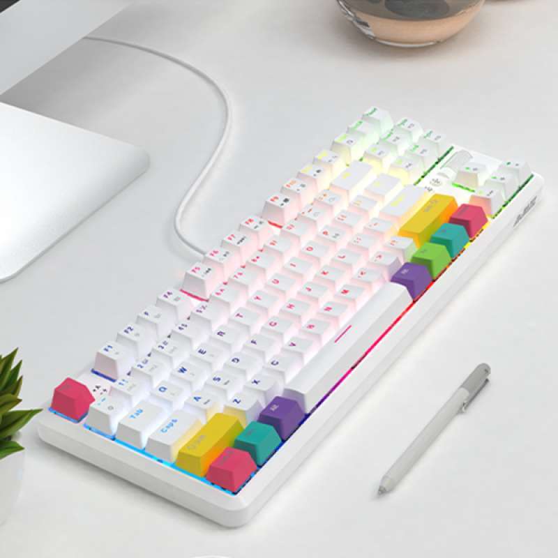 Promo Ajazz Bluetooth Type-C RGB Mechanical Keyboard 2000mAh 87 Keys ...
