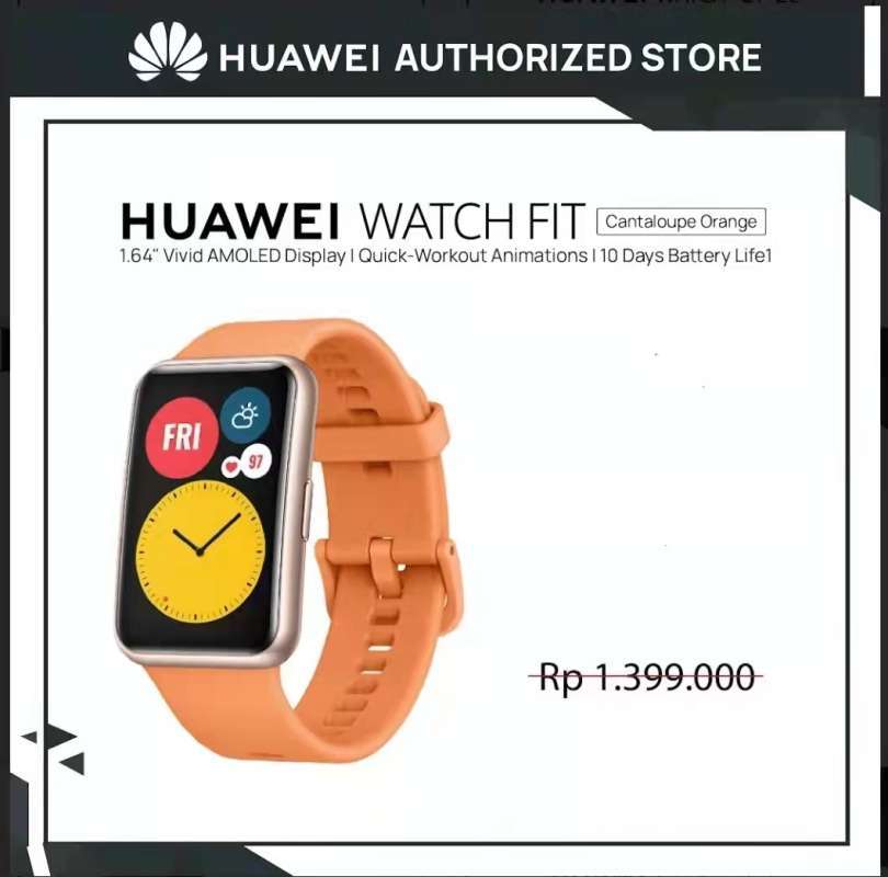 Jual HUAWEI Watch Fit [10 Days Battery Life][Amoled Display] di Seller Huawei Authorized ...