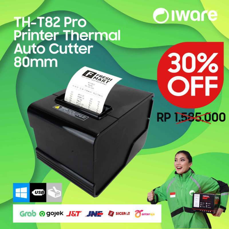Jual Printer Thermal Unilogic 80mm Th-t82 Pro (usb+port Serial) Auto ...
