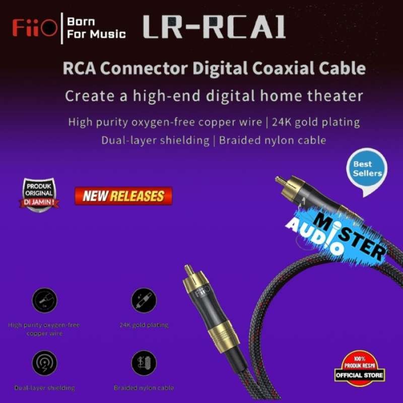 Jual Fiio Lr Rca1 / Lr Rca 1 - Rca Digital Audio Coaxial Line Cable di ...