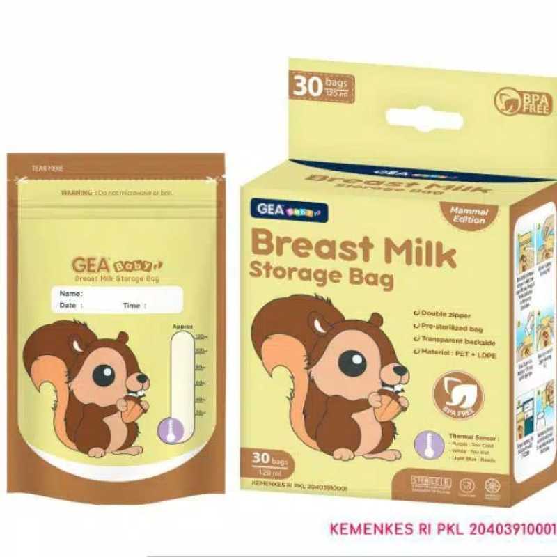Jual GEA Baby Kantong ASI SAFARI/ Kantong ASI 120 ml/Plastik ASI di ...