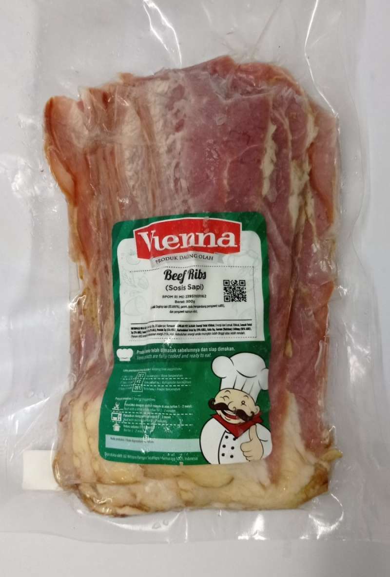Jual Vienna Beef Ribs/beef Bacon , Daging Sapi Asap 500 Gram Di Seller ...