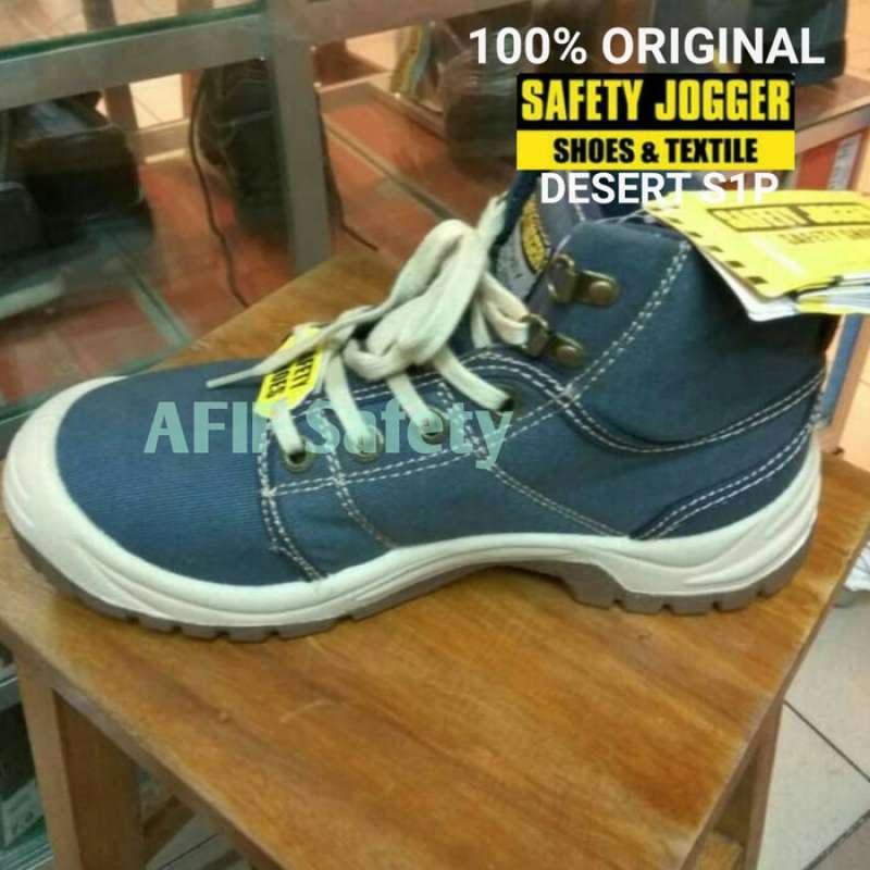 Jual Sepatu Safety Jogger Desert S1P Navy Original - Safety joger ...