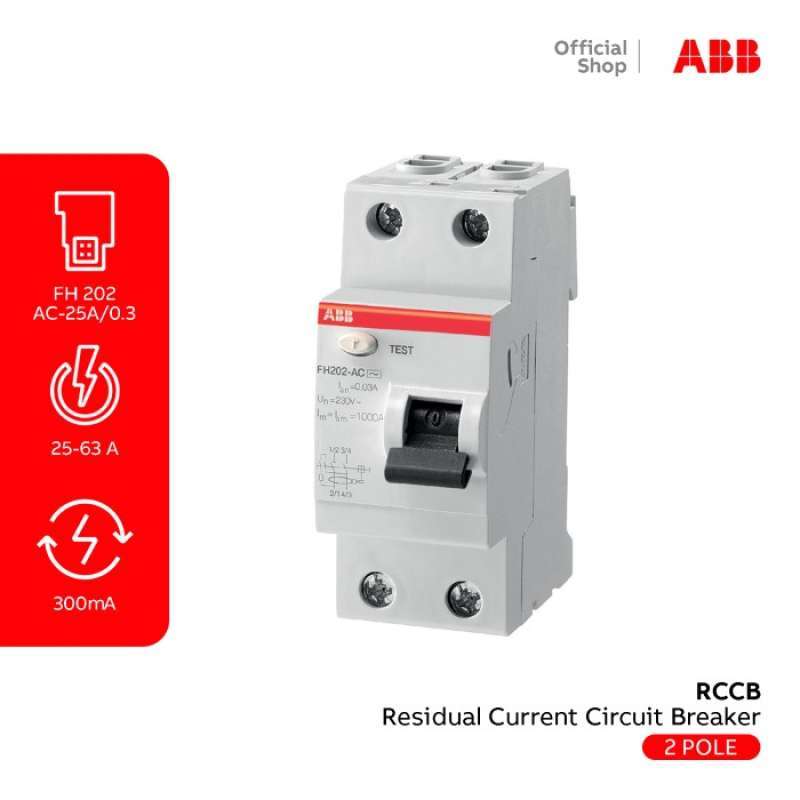 Promo Elcb Rccb Abb Fh 202 Ac-25/0.3 Fh202 25a 2p 300ma 2csf202006r3250 Diskon 23% Di Seller ...