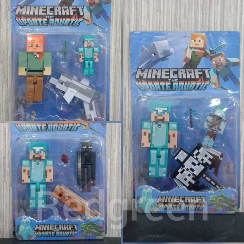 Jual Mainan Minecraft Steve Dragon Pedang Flasher Arrow Figure Mine ...