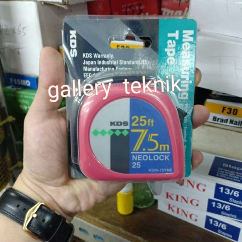 Promo meteran 7.5mm KDS neolock bagus 7,5m measuring tape Diskon 23% di ...