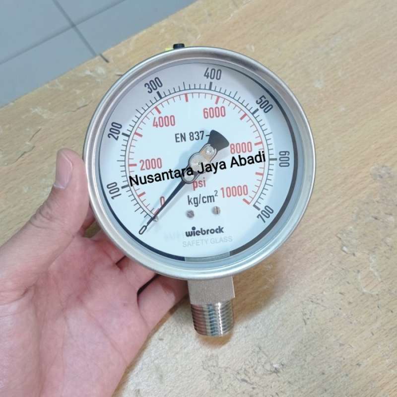 Promo Pressure Gauge FULL ALL Stainless 4 inchi 700 Bar 10000 Psi ...