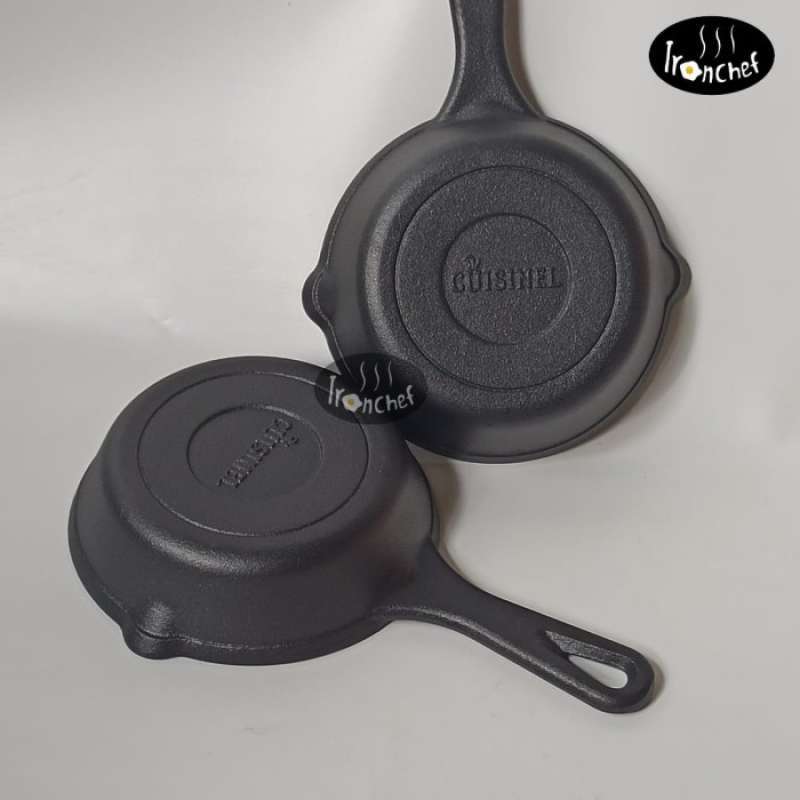 Promo Cast Iron Skillet Mini/Fry Pan/Steak/Pizza/Wajan Besi Cor Size ...