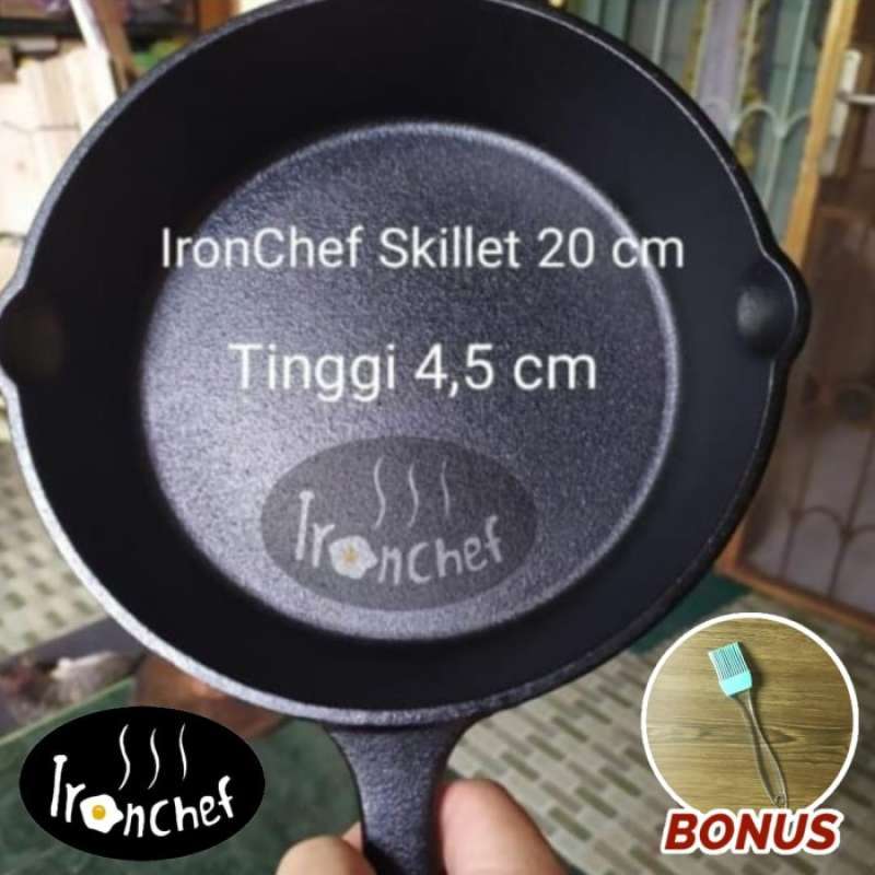 Promo Cast Iron Skillet Mini/Fry Pan/Steak/Pizza/Wajan Besi Cor Size ...